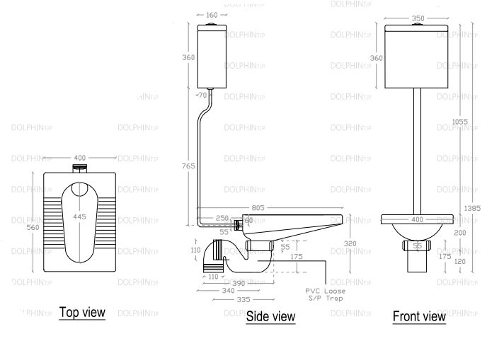 DOLPHIN SQ 505 – PLASTIC CISTERN – Dolphin Sanitary Ware